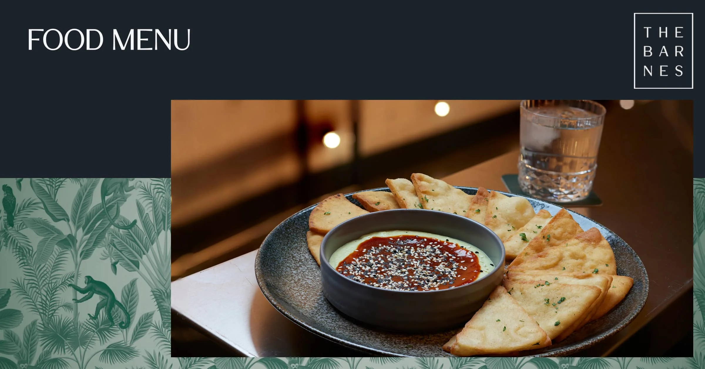 The Barnes Food Menu | Locally Sourced Restaurant in San Francisco